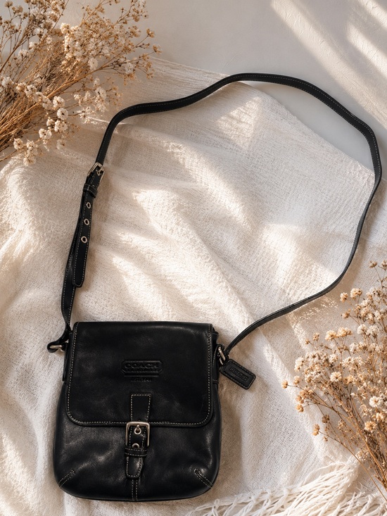 Coach | Bags | Coach 9353 Black Glovetanned Leather Crossbody Messenger ...